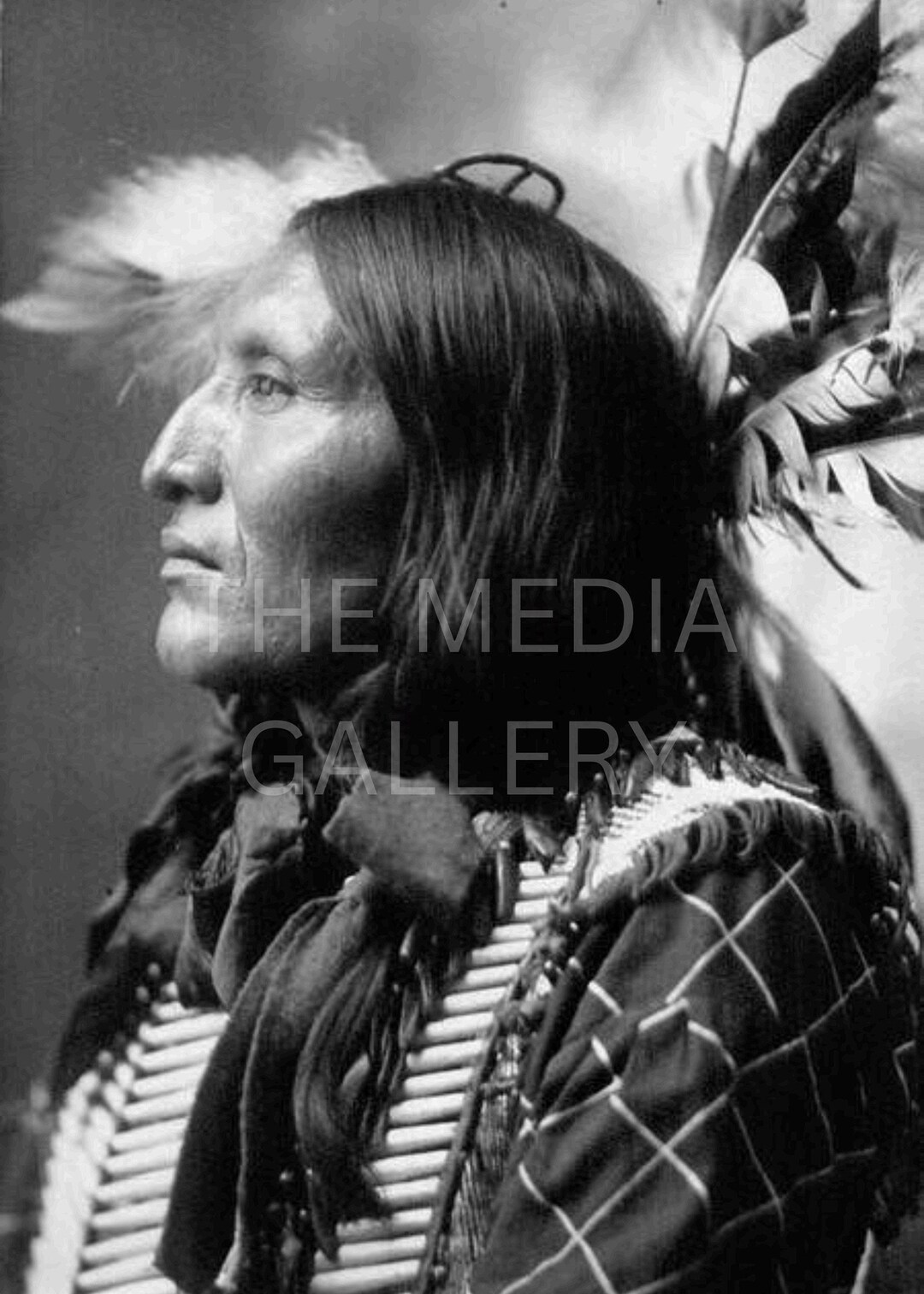 Sioux Indian Man, 1900's Photo Print Wall Art - Indian Chief - Native ...