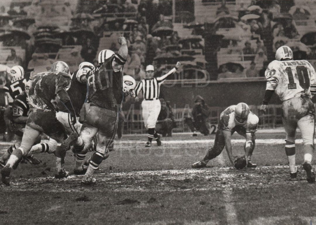 Oilers Vs Jets Mud Game, 1960s Photo Print - Retro American Football ...