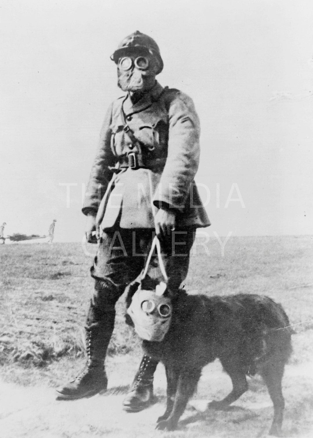 WW1 French Soldier & Dog Gas Mask Photo Print – Trench Warfare Art - Etsy