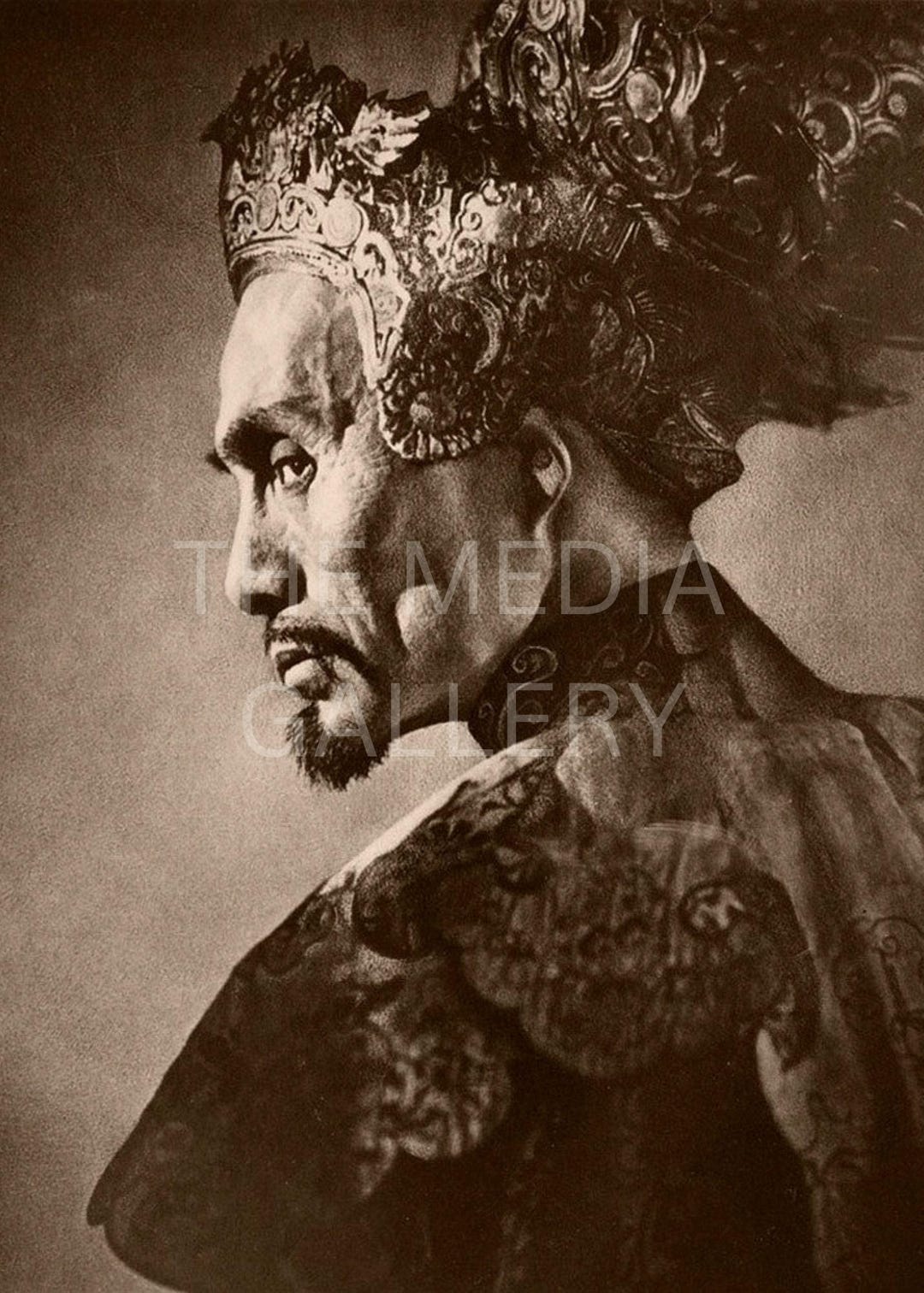 Mongol Prince, Silent Film Photo Print Wall Art - Genghis Khan ...