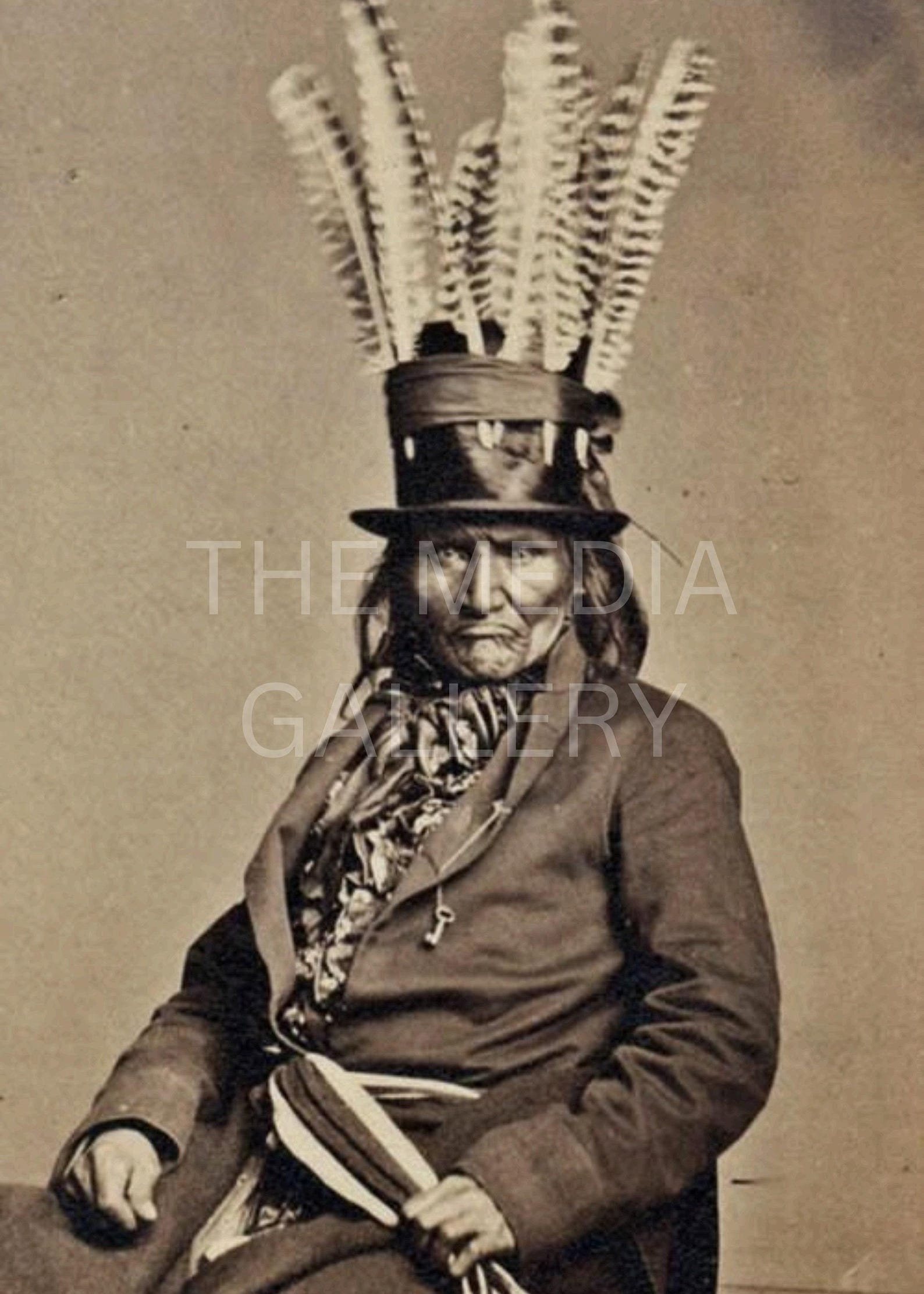 Ojibwe Man With Hat, 1862 Photo Print Wall Art - Antique Photo - Native ...