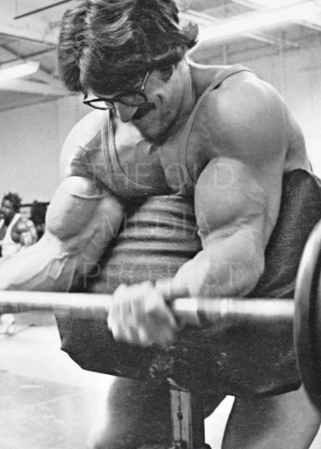 Mike Mentzer Curling, Photo Print - Vintage Bodybuilding Weightlifting ...