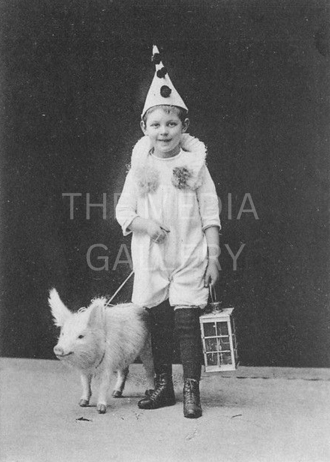 Boy With Pig - Vintage Photo Print, Nursery Art - Etsy