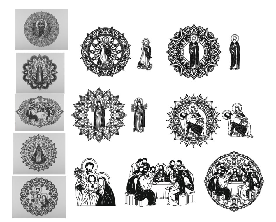 PACK 45 Religious Saints Wall Decor Wall Decor Laser Cut - Etsy