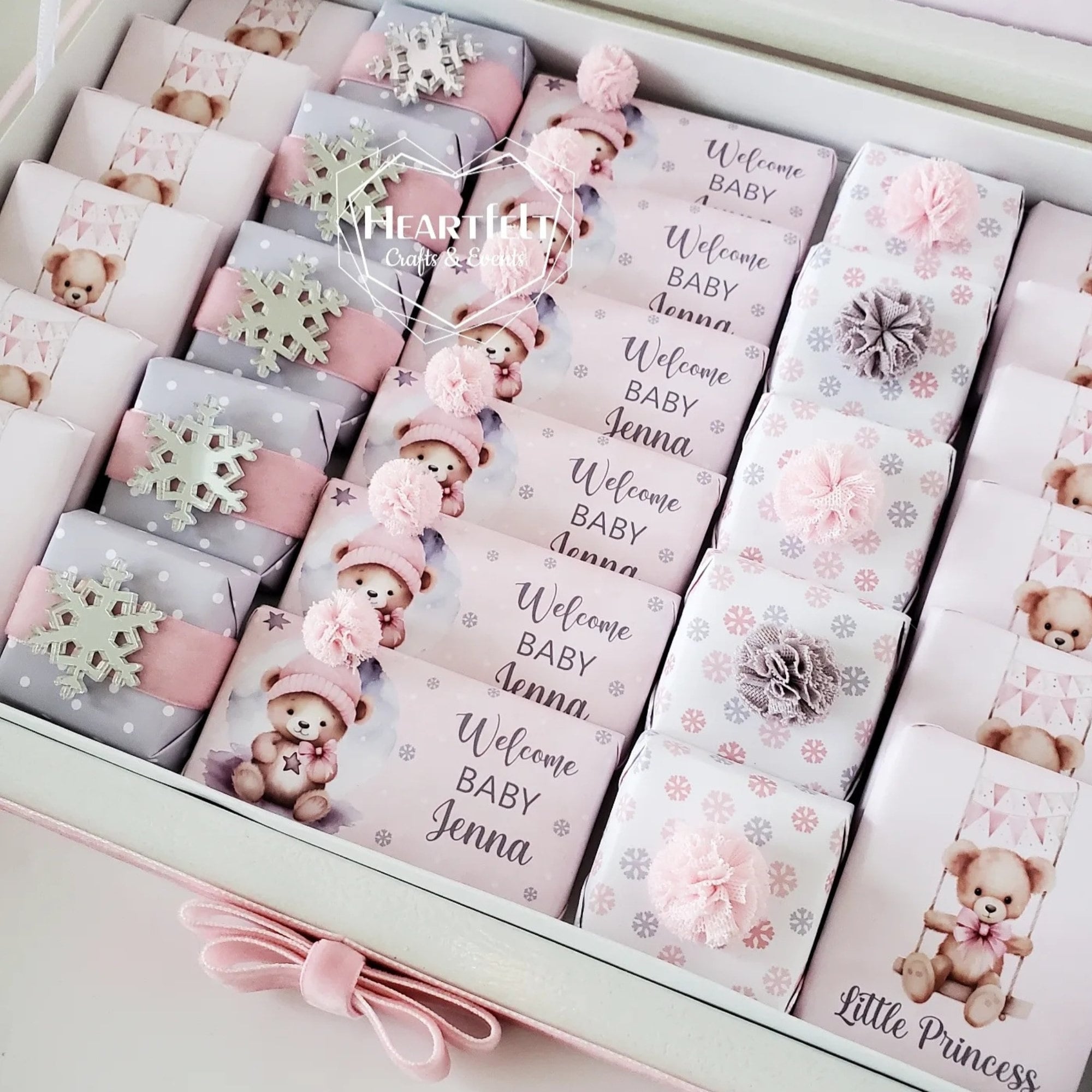 Baby Girl Chocolate Favors. Newborn Chocolate Favors. Baby Shower ...