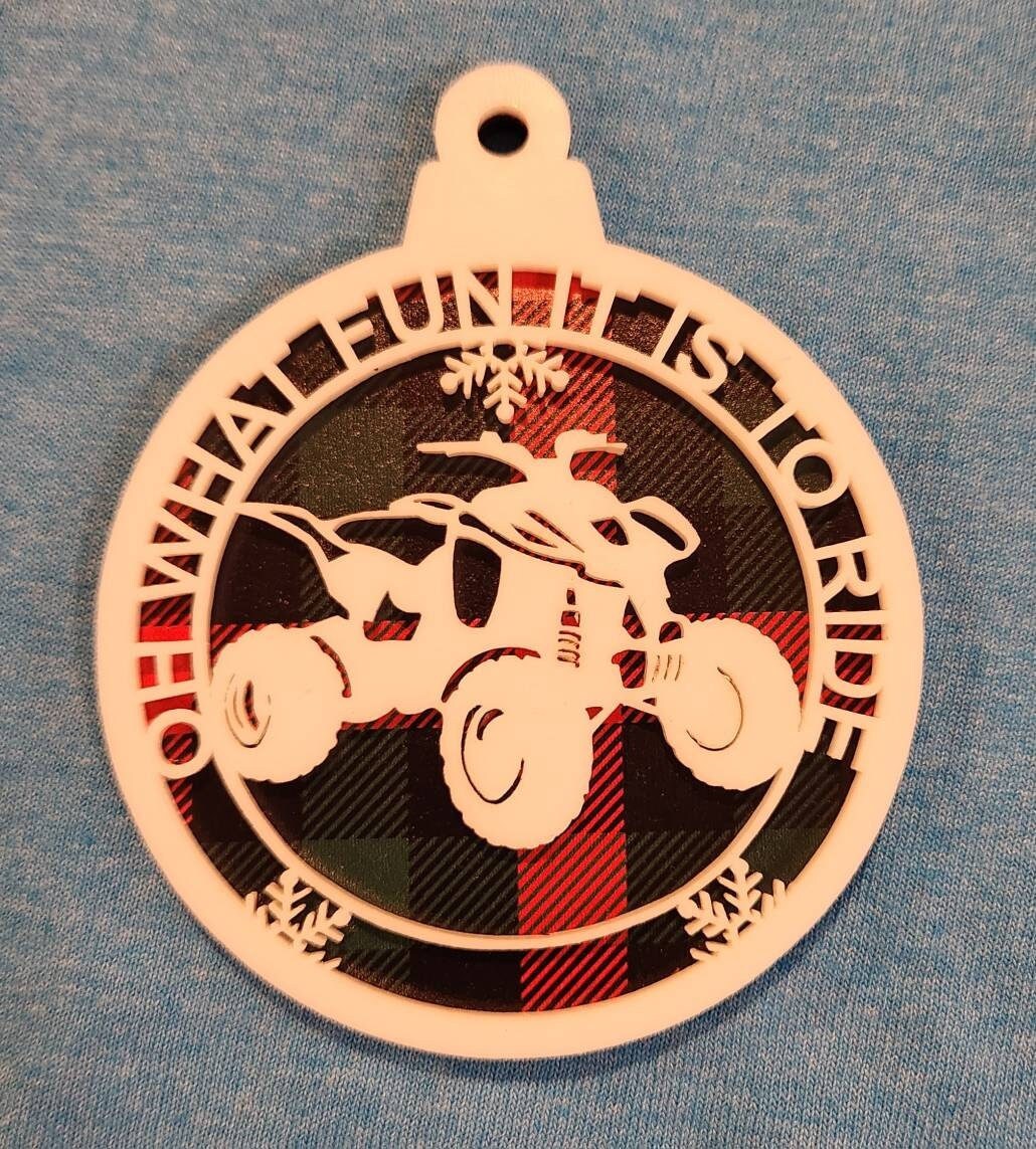 4 Wheeler (ATV) Christmas Ornament SVG - Etsy