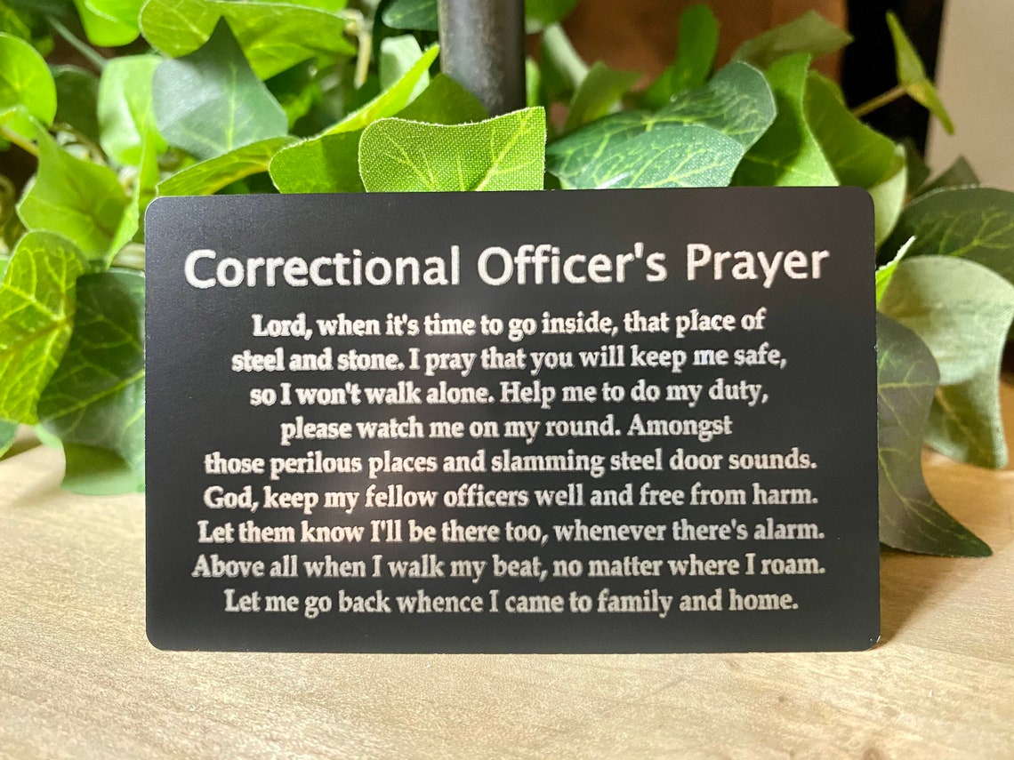 Correctional Officers Prayer Corrections Wallet Insert | Etsy