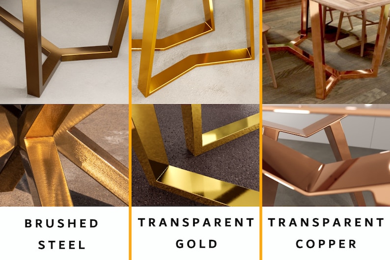 Single Table Legs, Industrial Legs, Legs for Coffee Table, Copper Color ...