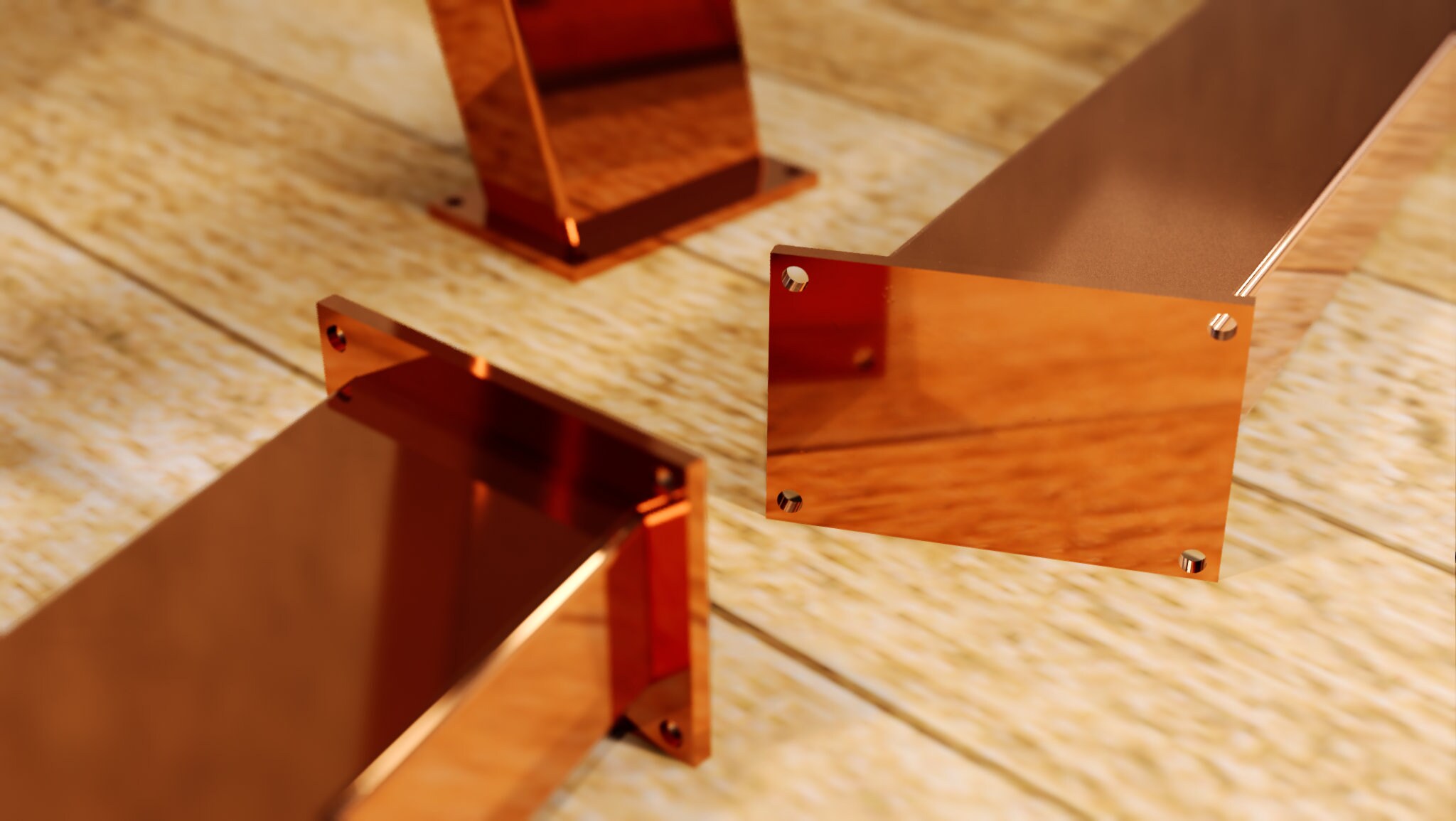 Single Table Legs, Industrial Legs, Legs for Coffee Table, Copper Color ...