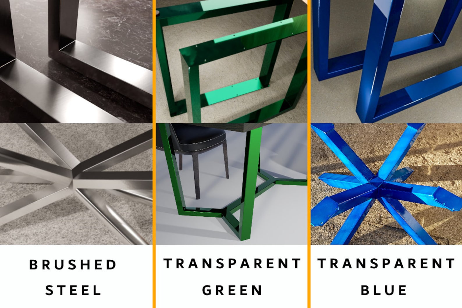 Large Metal Trapezoidal Base for Dining Table, Metal Table Base, Table ...