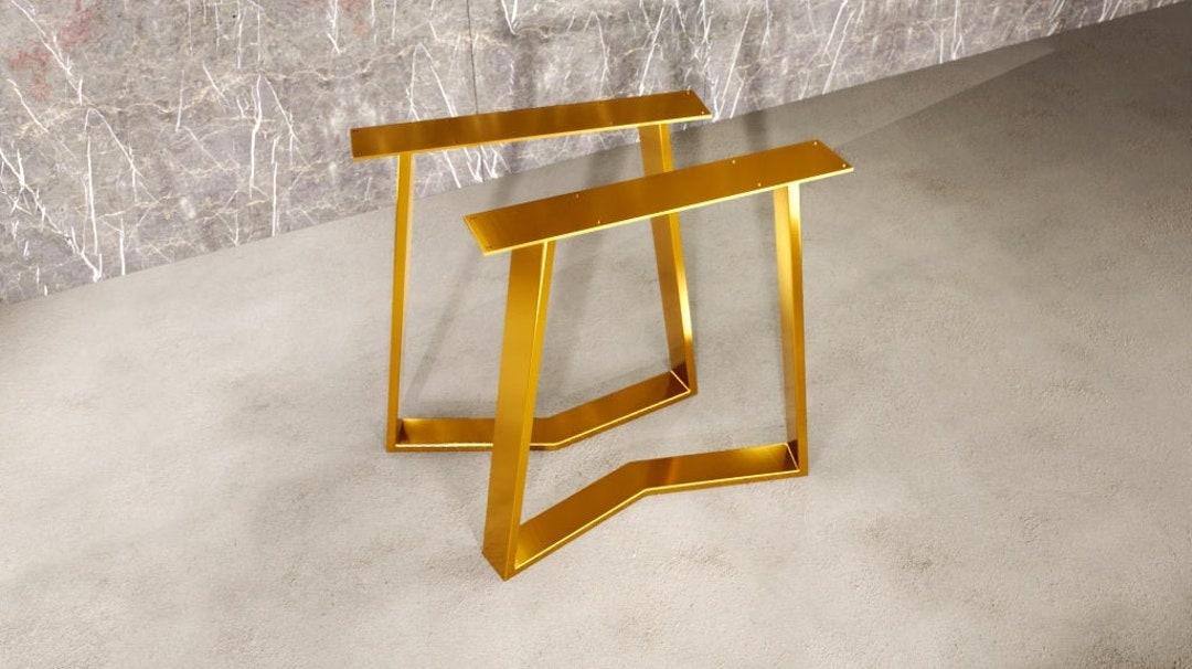 Trapezoidal, Broken, Industrial Table Legs,metal Table Legs,gold Table ...