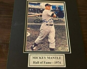 Mickey Mantle Autographed Picture - Etsy