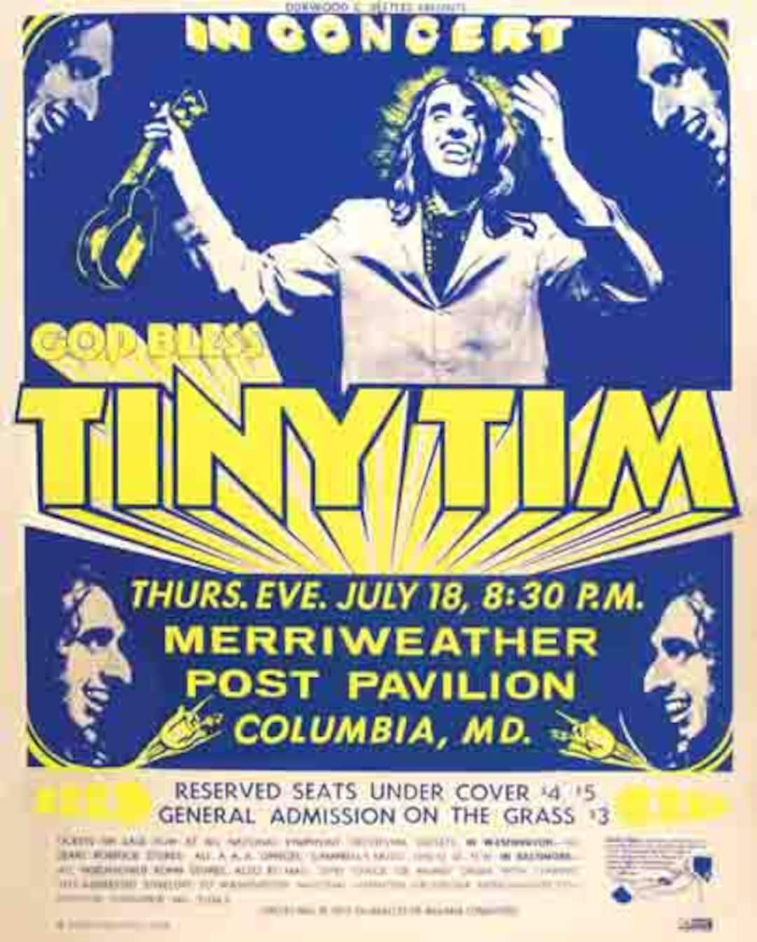 Vintage Tiny Tim Concert Poster Digital Art Print Retro - Etsy