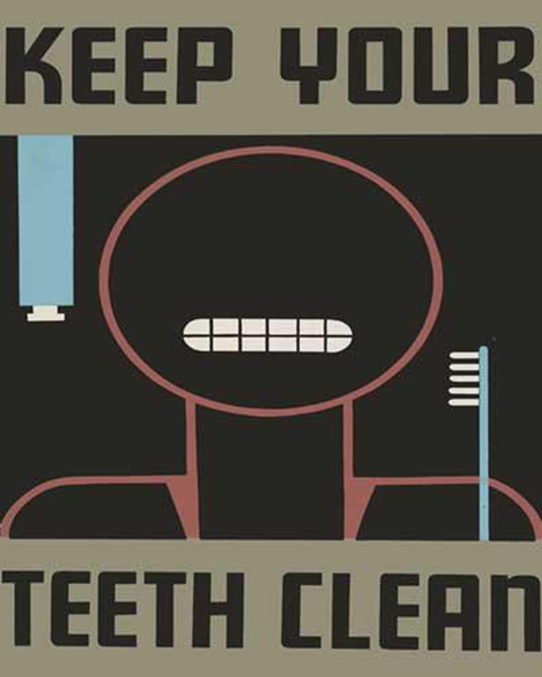 Vintage Antique Keep Your Teeth Clean Dental Dentist Office 1940's ...