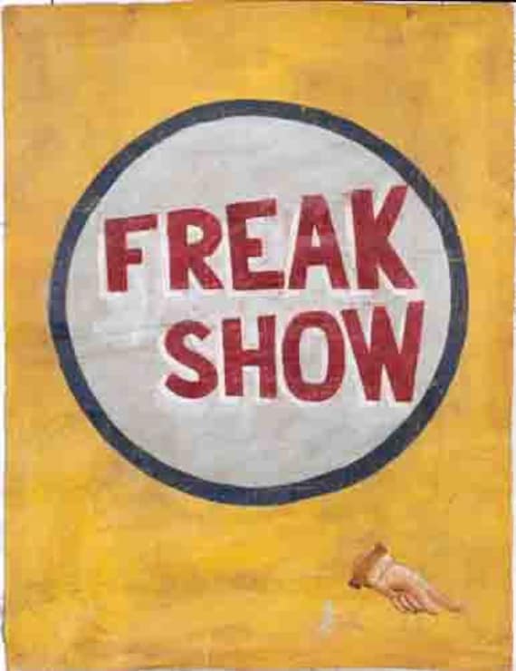 Vintage Freakshow Banner ' Freak Show ' 5' Wide | Etsy