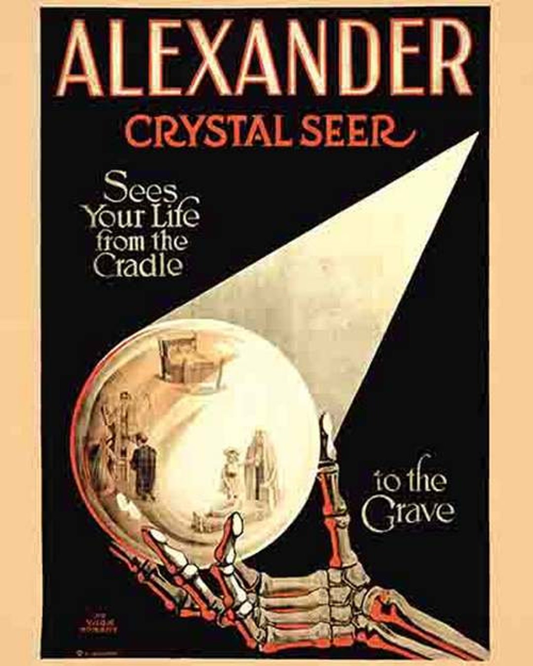 Vintage Alexander Magician Magic Show Poster Digital Art Print ...