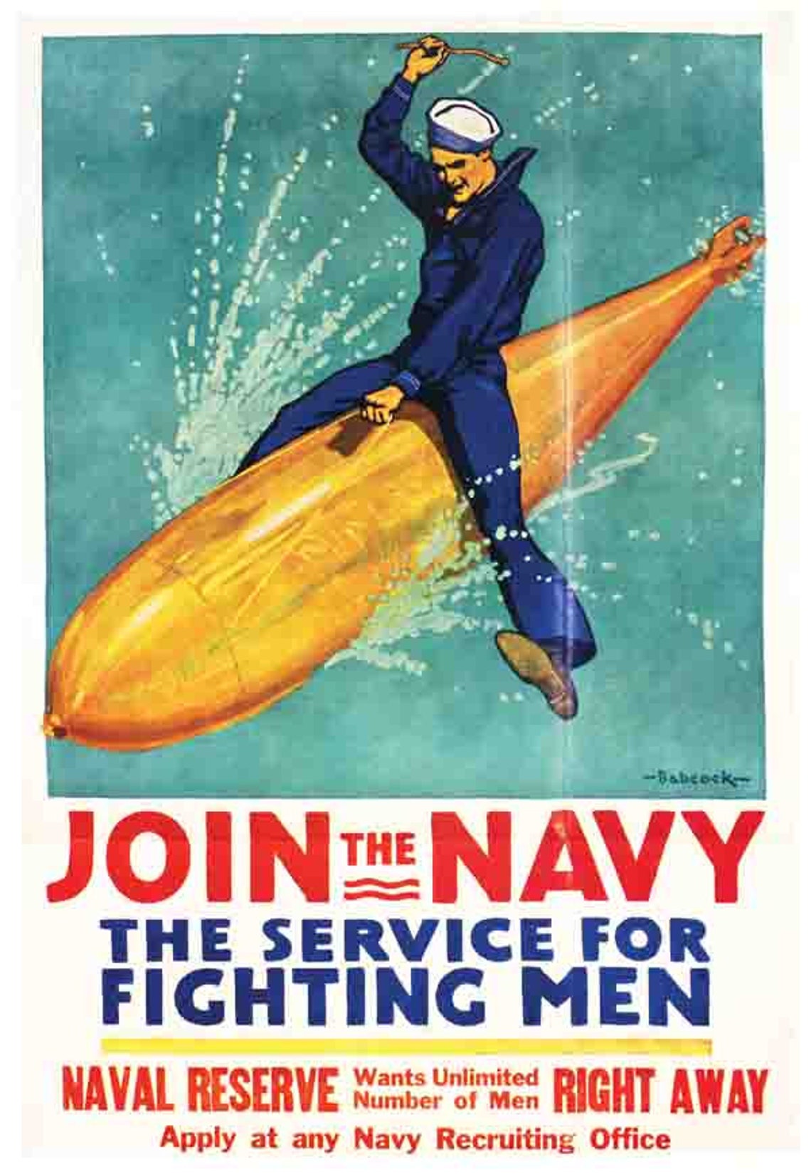 Vintage WW2 US Navy Recruiting Military Poster Digital Art Print Retro ...