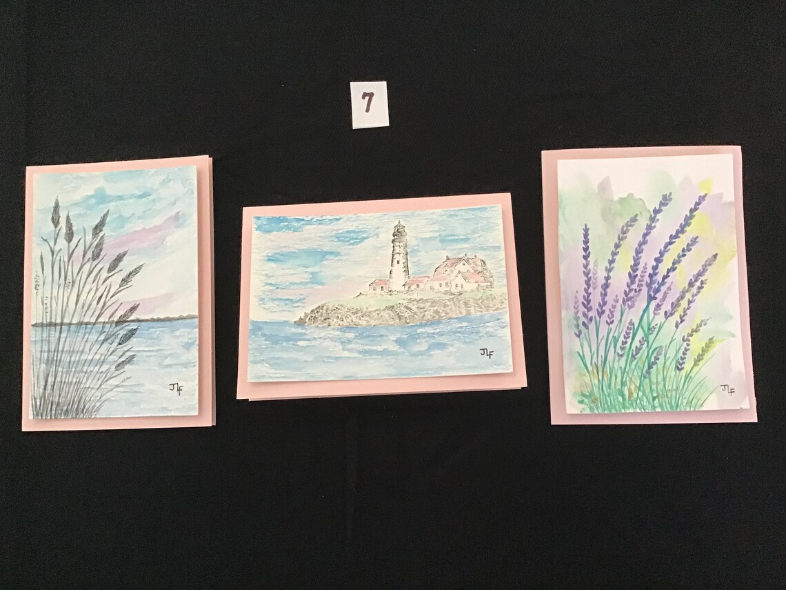 Hand Painted Watercolor Note Cards - Etsy