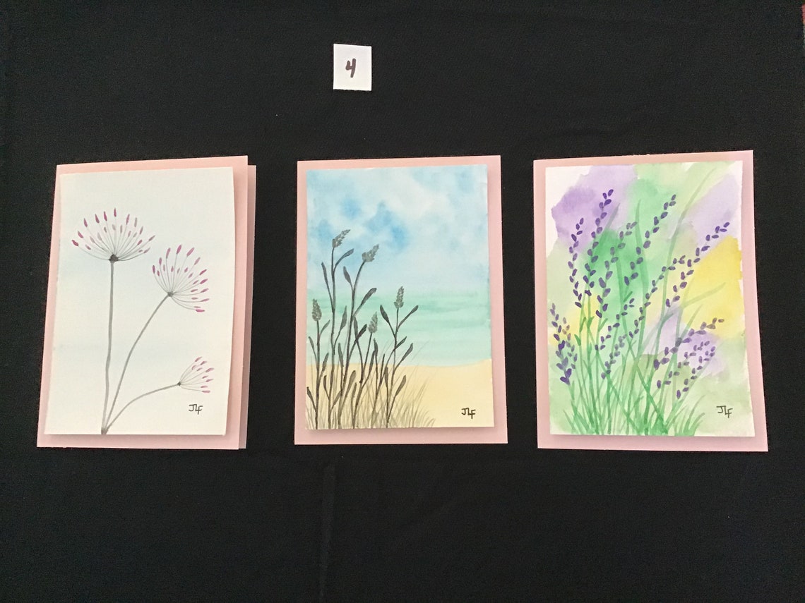 Hand Painted Watercolor Note Cards - Etsy