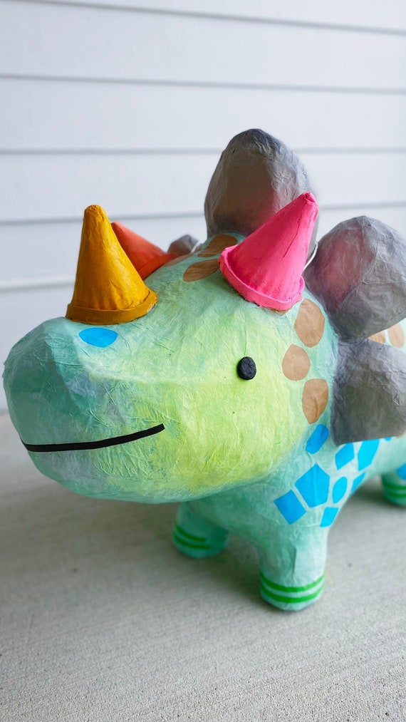 Dinosaur Pinata 3D Party Decor Triceratops Pinata - Etsy