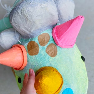 Dinosaur Pinata 3D Party Decor Triceratops Pinata Toddler Party ...