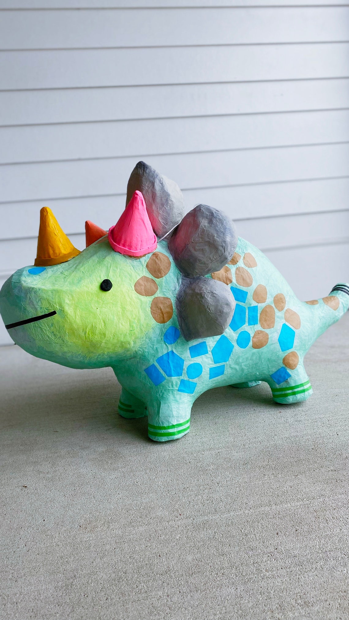 Dinosaur Pinata 3D Party Decor Triceratops Pinata Toddler Party ...