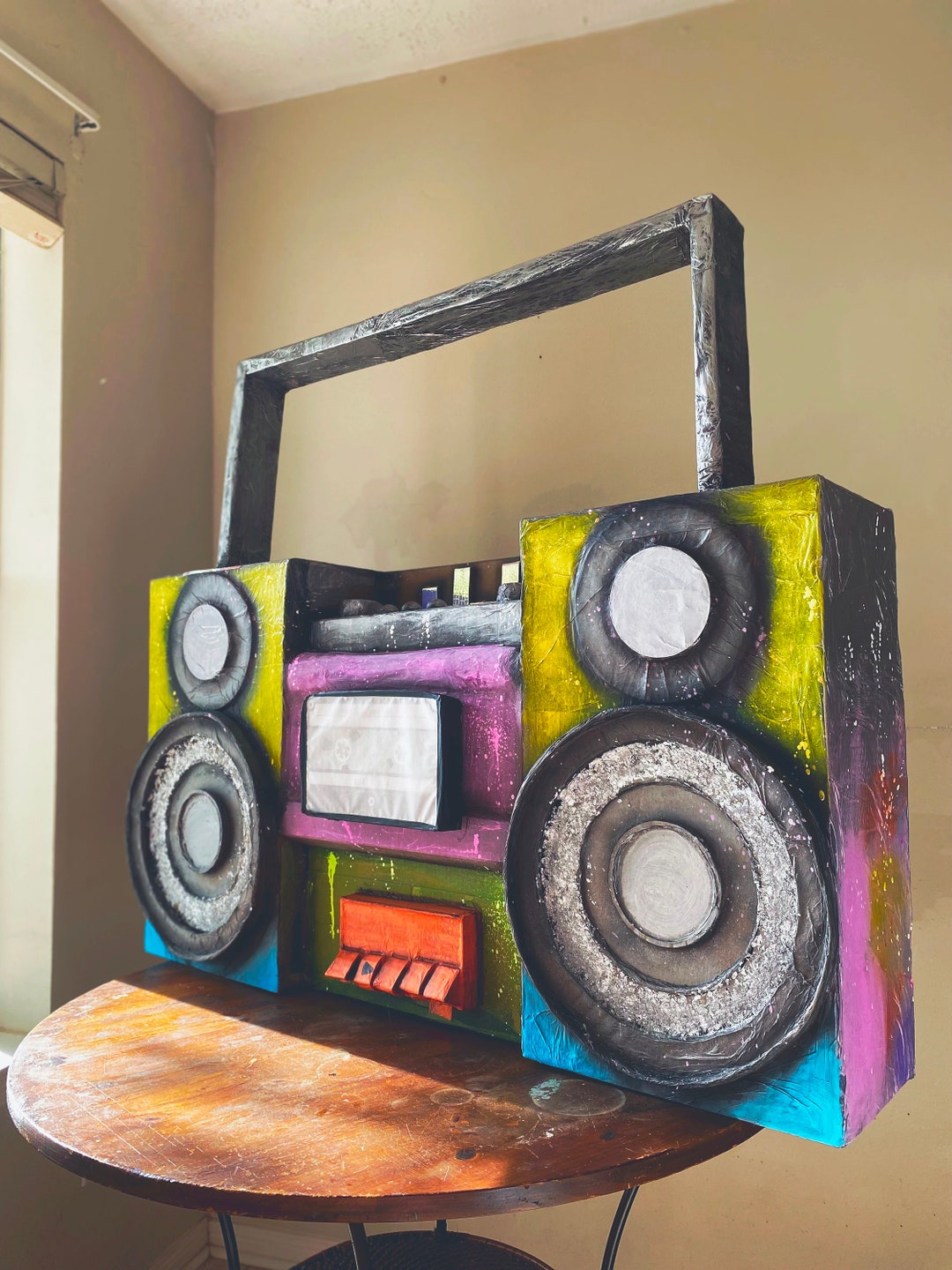 Vintage Boombox Prop 80s Party Decor Boombox Pinata 90s Party Theme ...