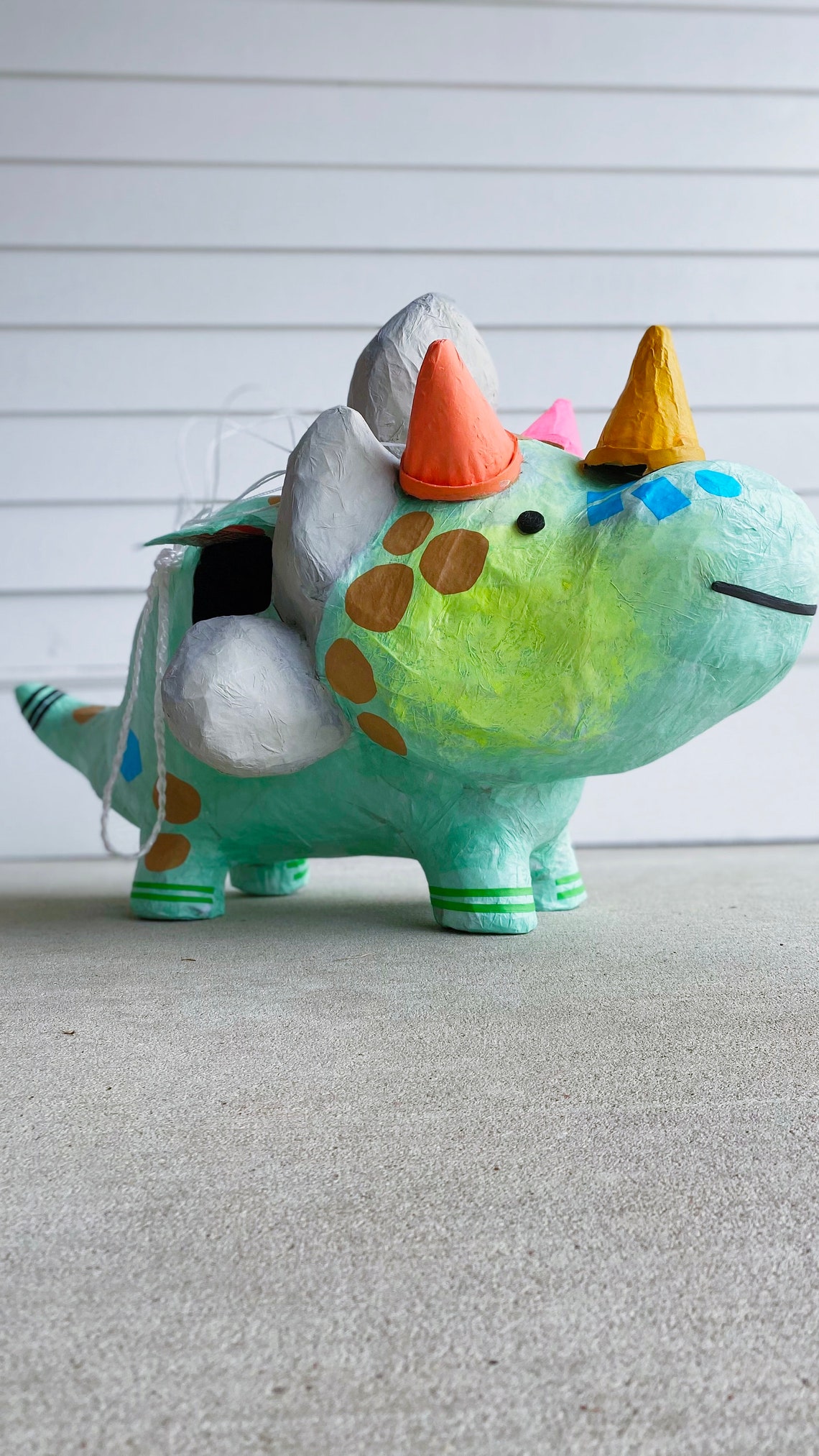 Dinosaur Pinata 3D Party Decor Triceratops Pinata Toddler Party ...