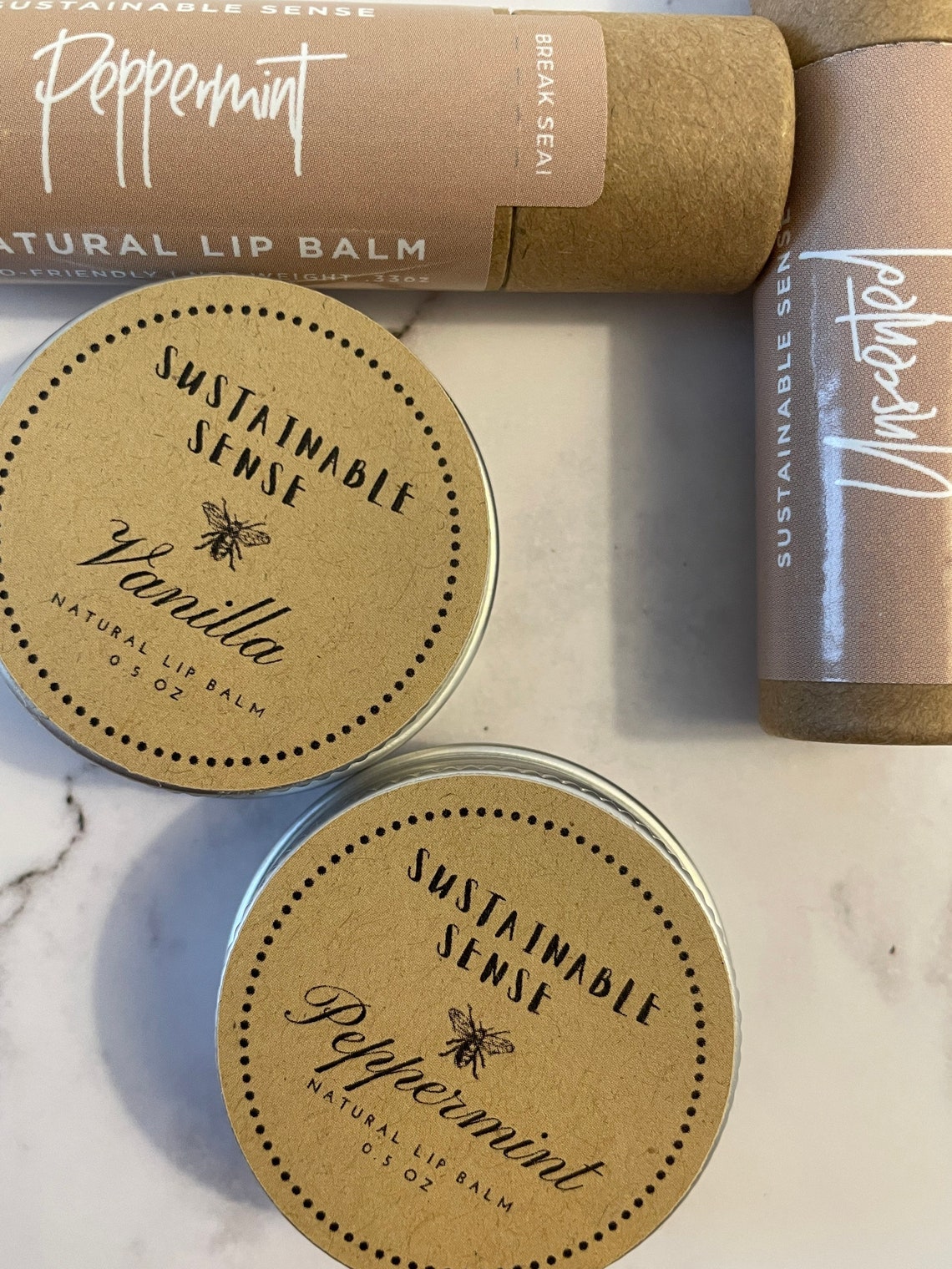 Natural Lip Balm in Kraft Cardboard Pop up Tubes | Biodegradable ...