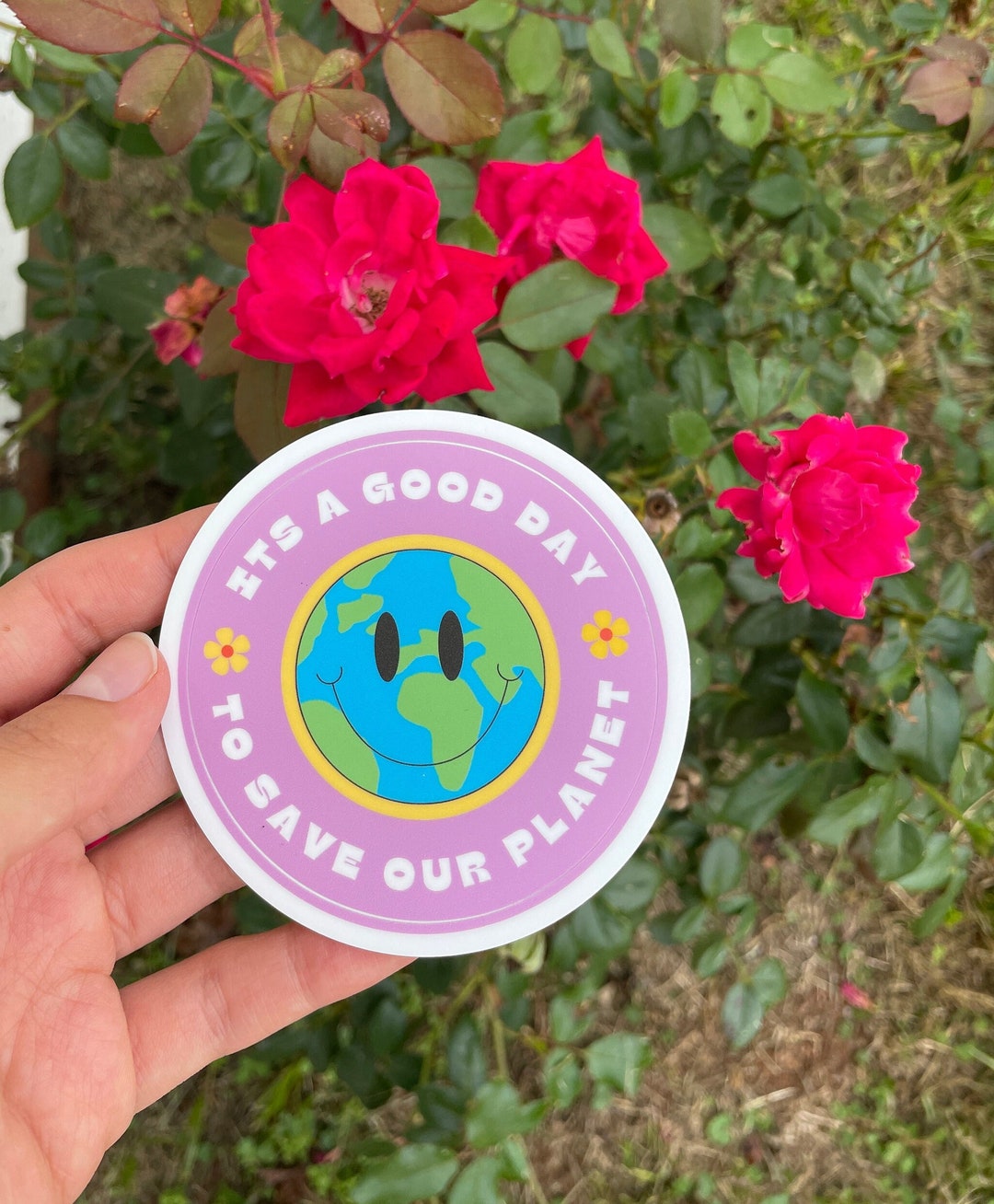 It's a Good Day to Save Our Planet | Sticker | Hippie Sticker | Earth ...