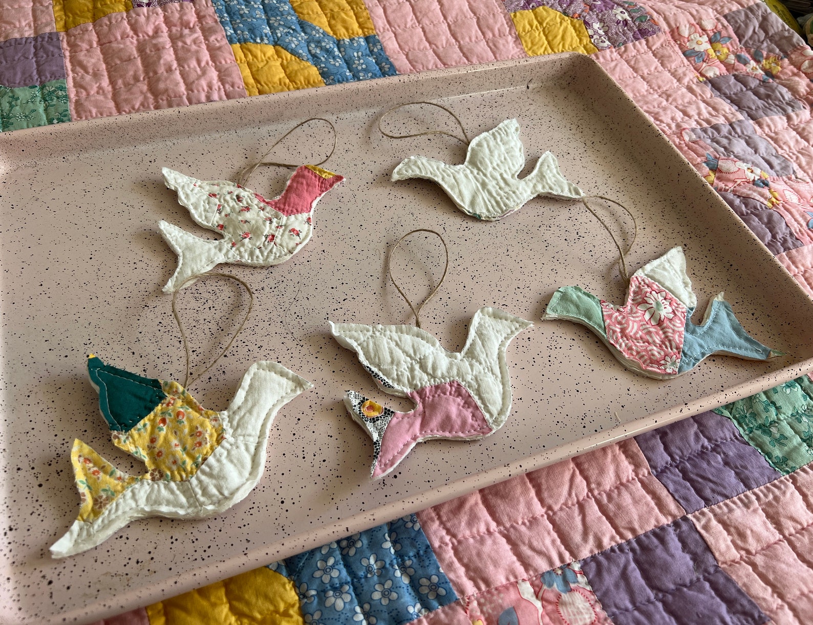 Quilted Dove Ornament - Etsy