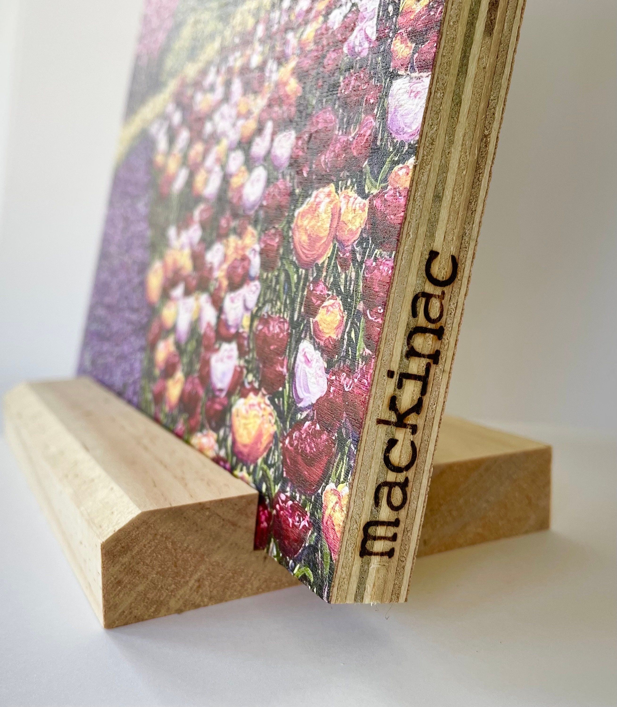 Mackinac Wood Print, 10 X 10" Hand Embellished Print of Erynn Rice's ...