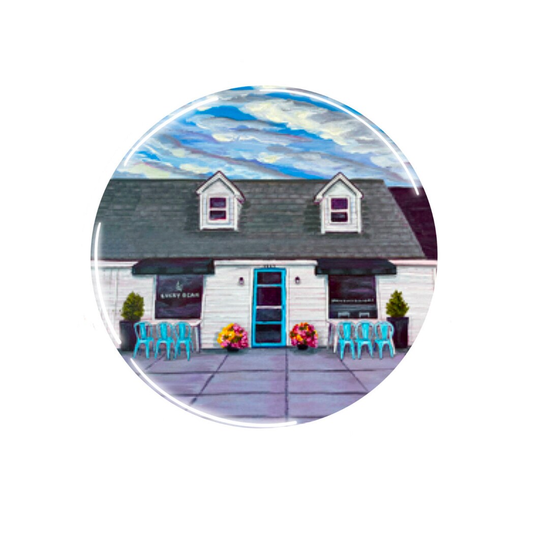 Mackinac Magnet, 2.25" Metal Magnet Depicting a Print of Erynn Rice’s ...