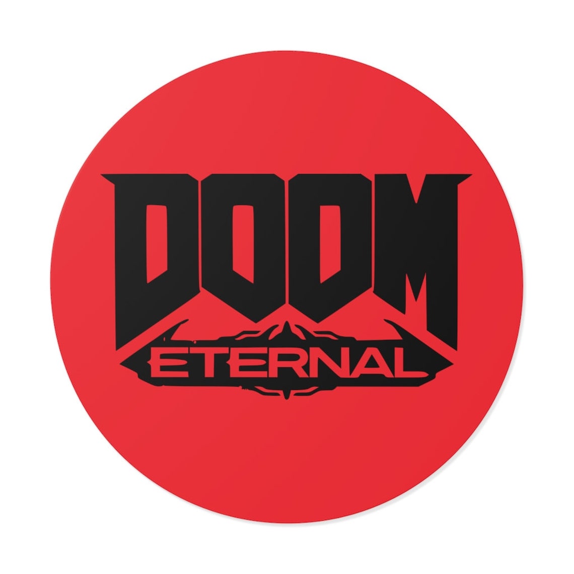 Doom Eternal logo Round Vinyl Sticker | Etsy