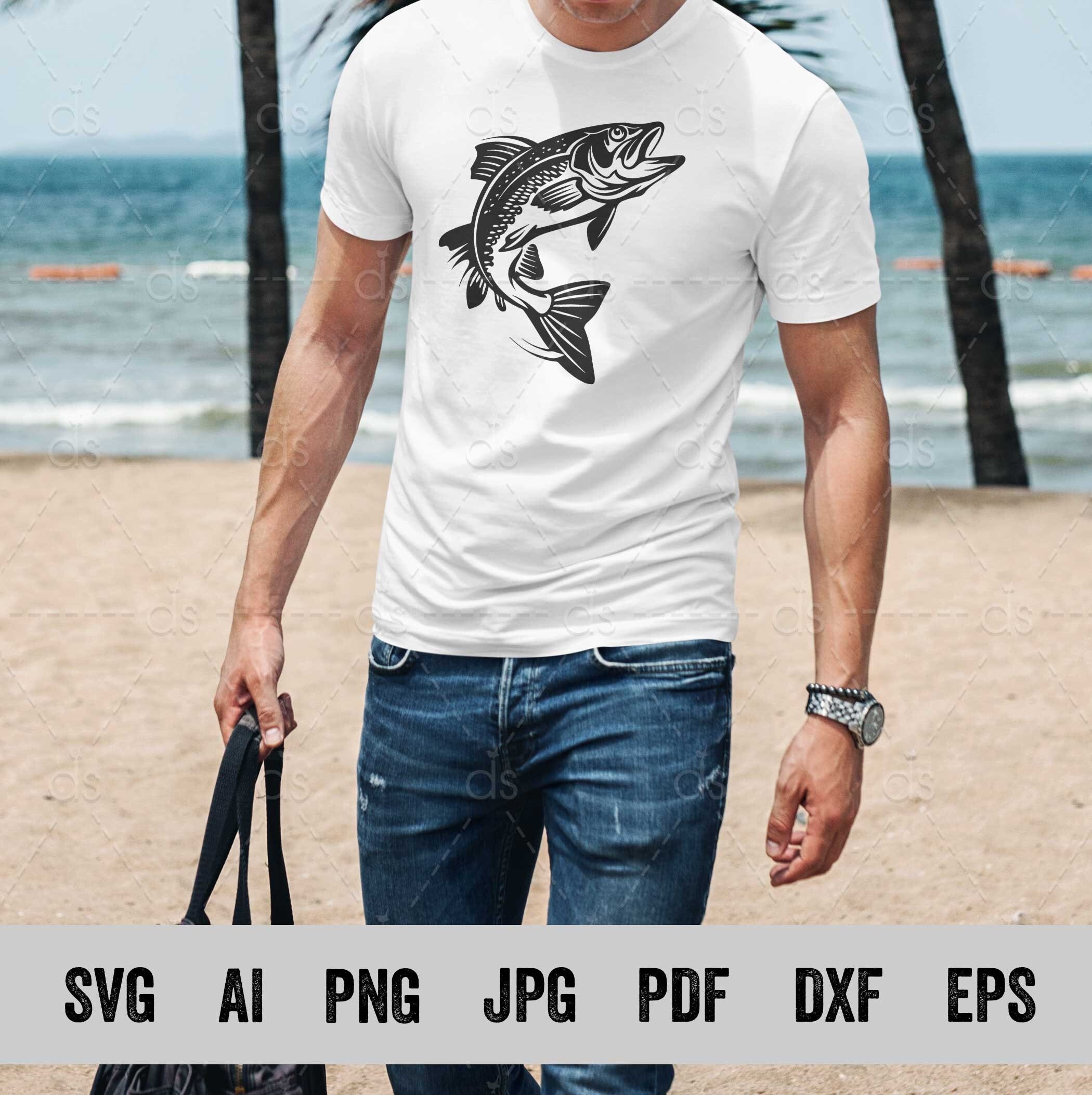 Fishing Svg File Bass Fishing Shirt Svg Fishing Svg Fishing Png DXF Jpg ...