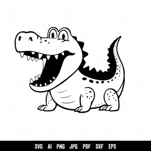 Alligator SVG Files for Cricut Alligator Png Digital Download Crocodile ...