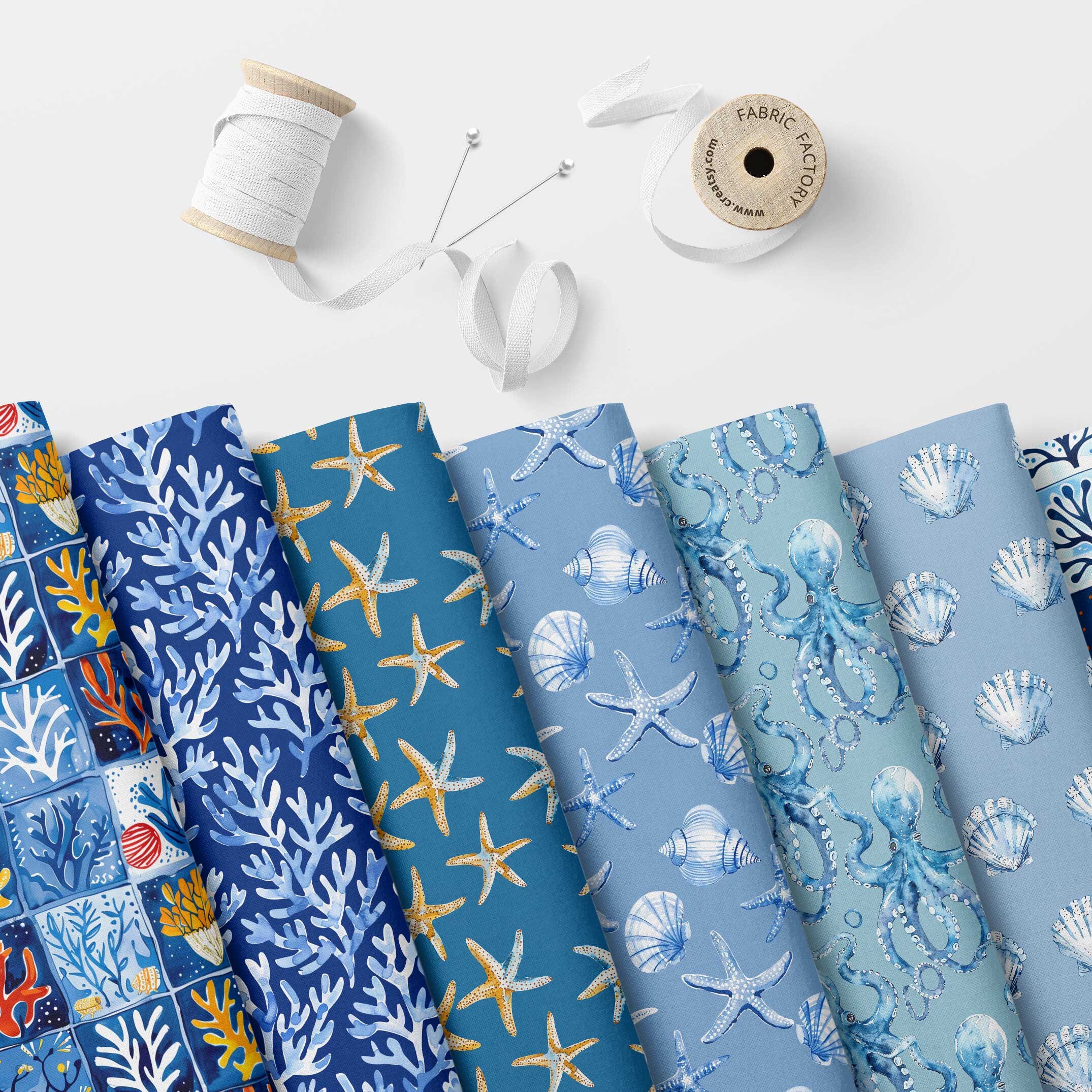 Seamless Underwater Digital Paper Sea Themed Seamless Patterns ...