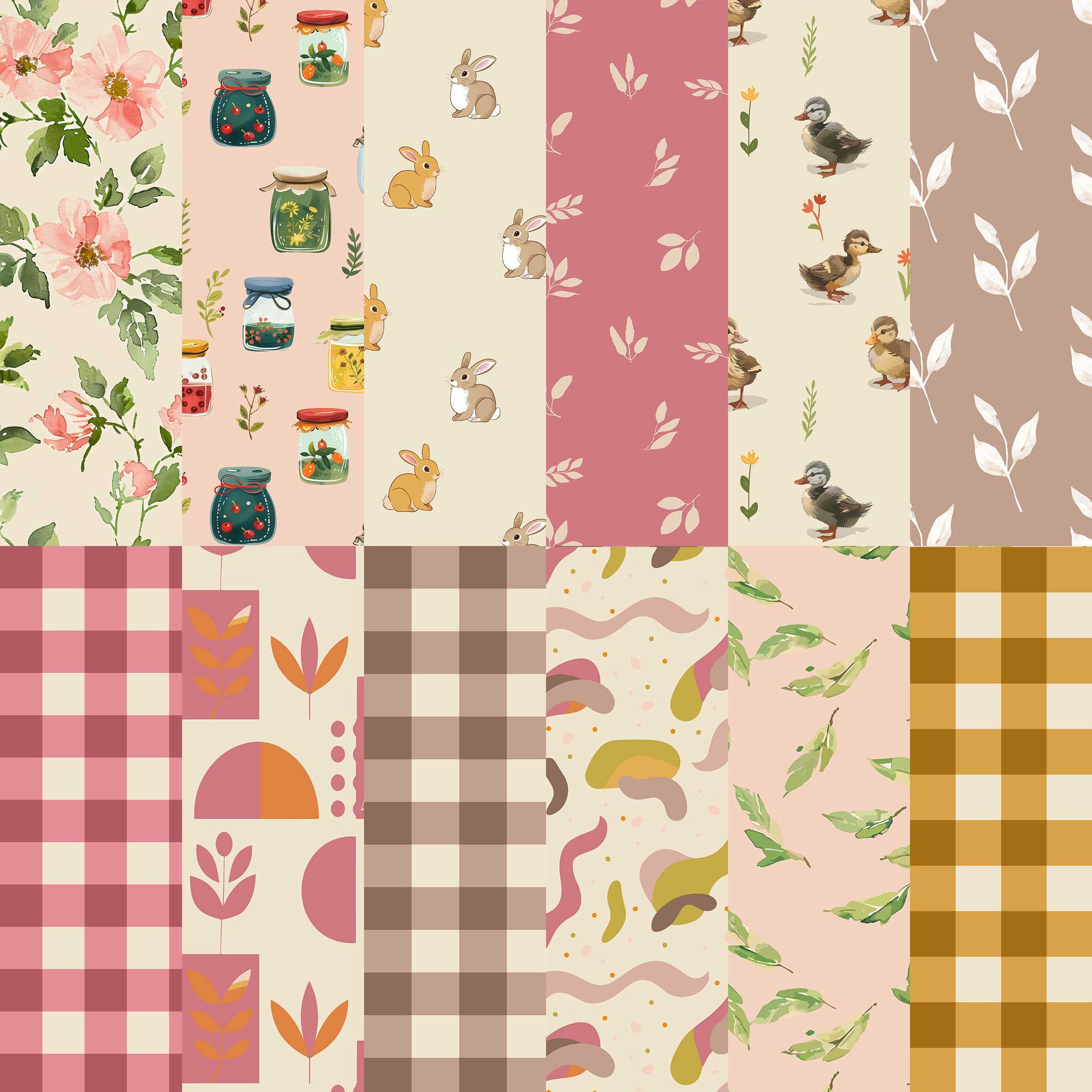 Cottagecore Seamless Pattern Digital Paper Digital Patterns, Seamless ...