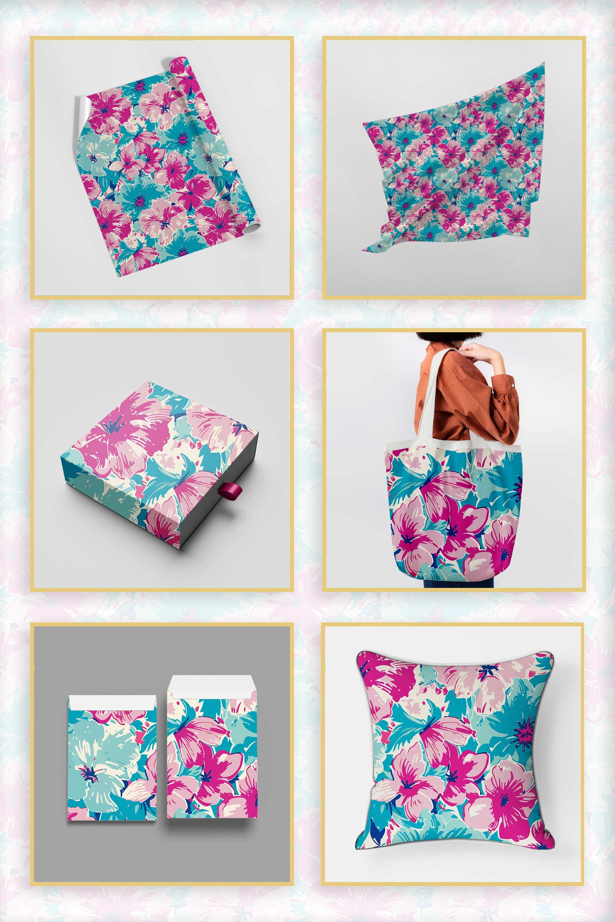 Seamless Colorful Floral Pattern / SVG - PNG - JPG - Pdf - Eps - Ai ...