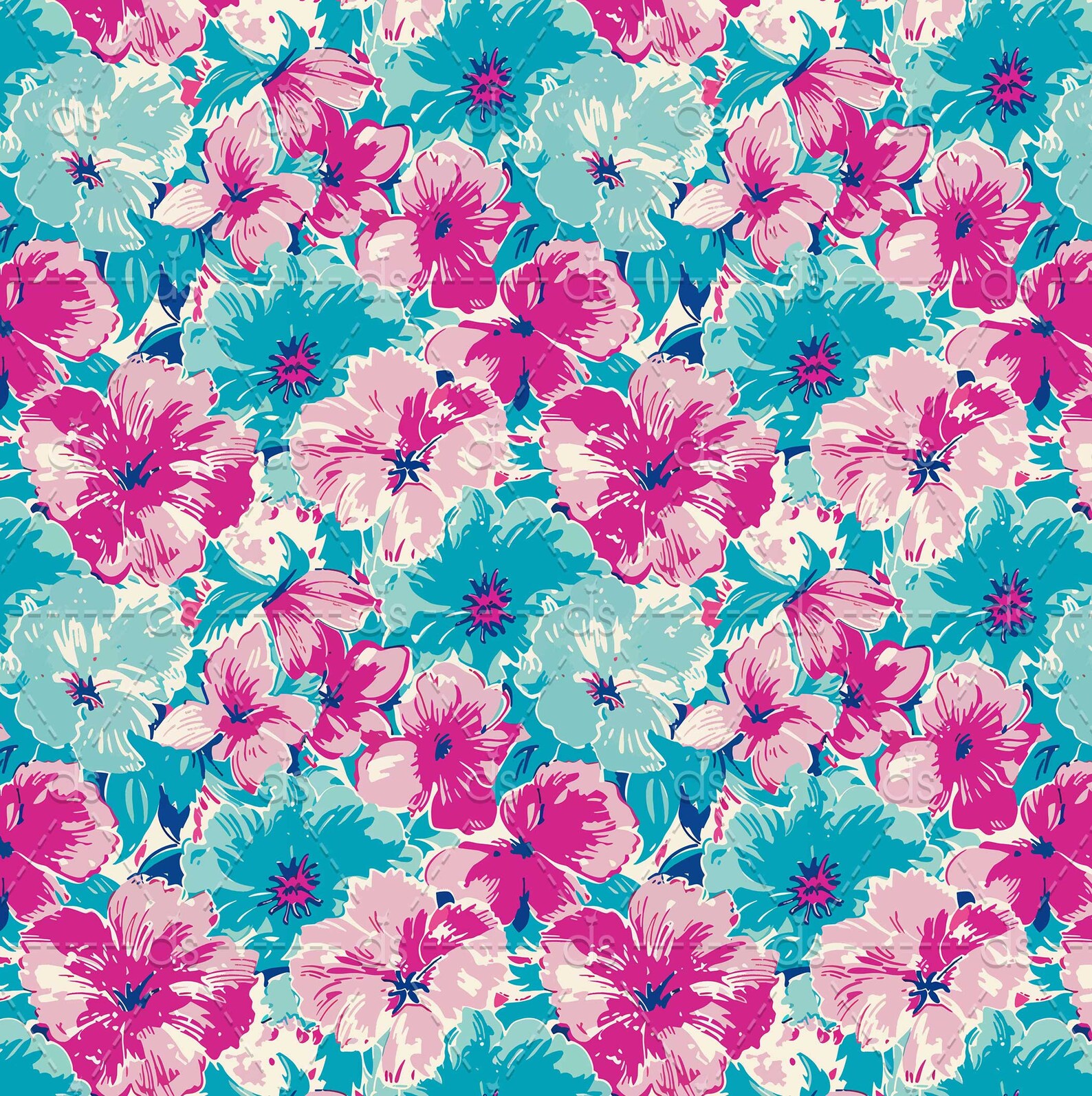 Seamless Colorful Floral Pattern / SVG - PNG - JPG - Pdf - Eps - Ai ...