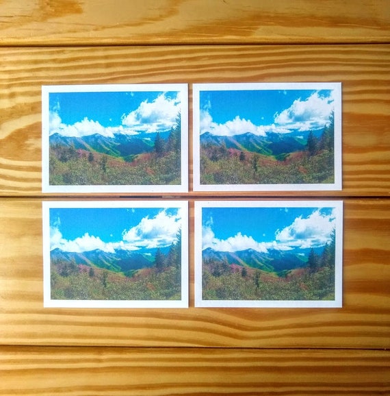 3x5 Postcards set of 4 Blue Ridge Parkway Asheville North | Etsy