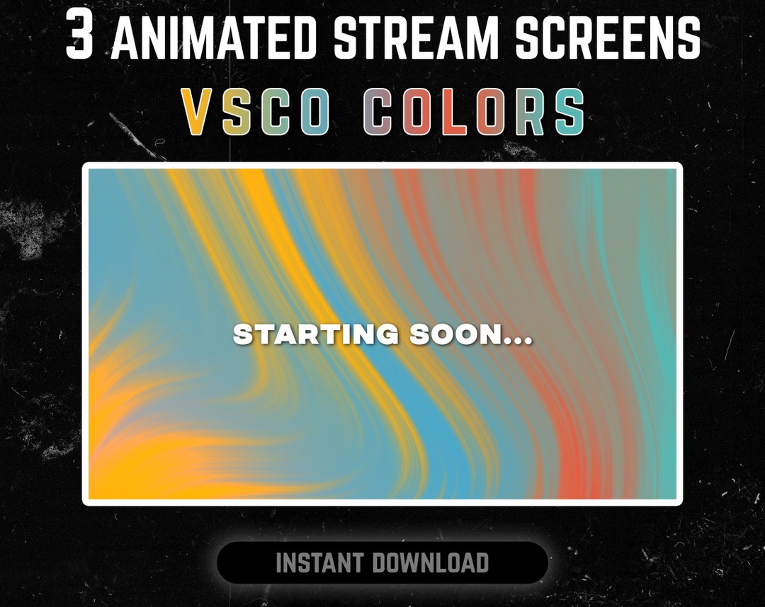 VSCO Colors Twitch Stream Overlay: Animated Screens (digital Download ...