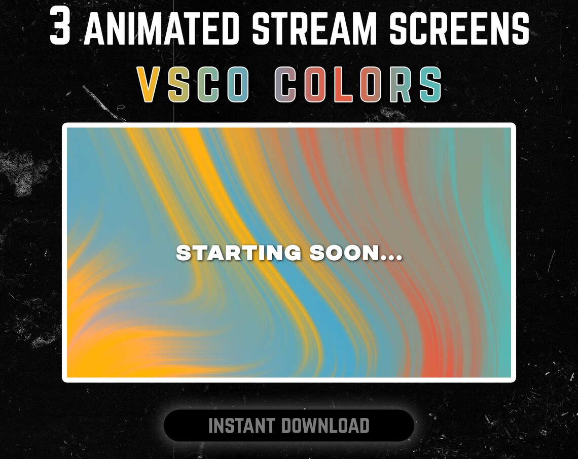VSCO Twitch Overlays VSCO Colors Twitch Panels Starting Soon Be Right ...