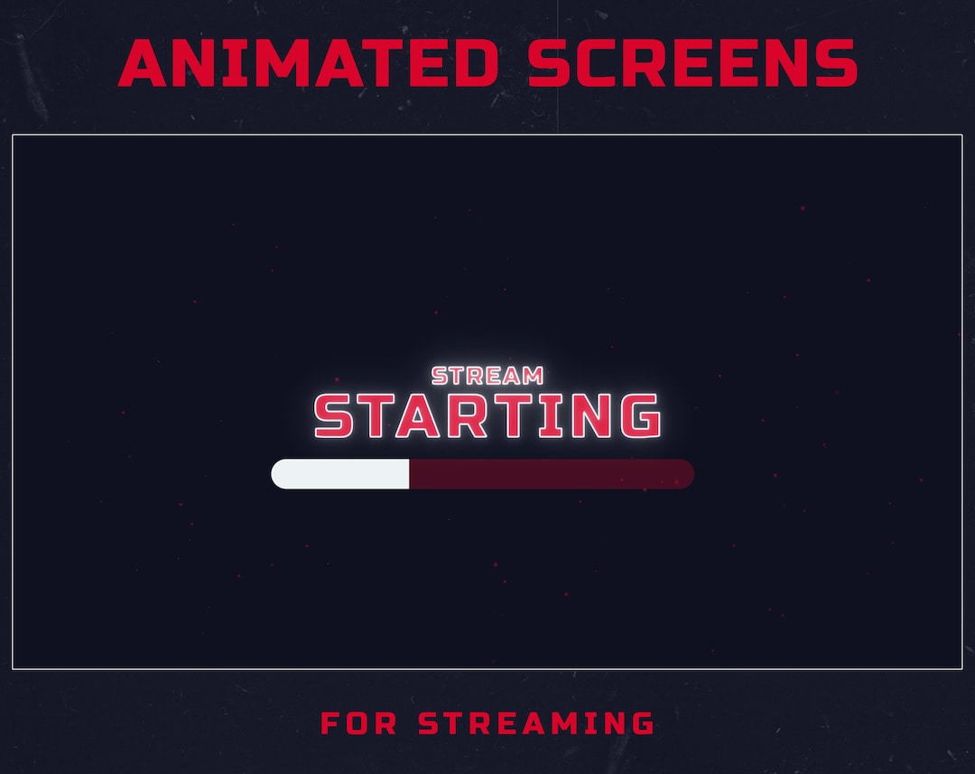 Red Lofi Animated Twitch Screens: Stream Starting, BRB, Ending - Etsy