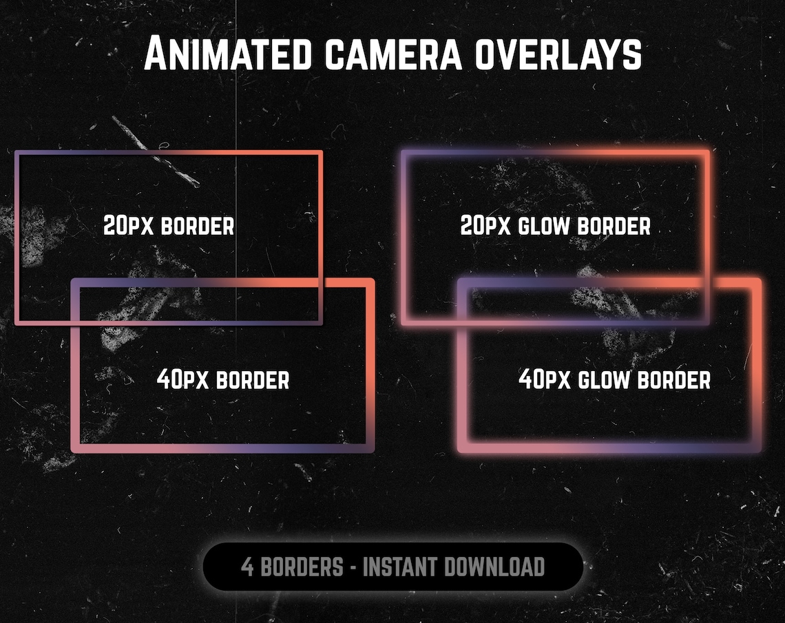 Twitch Animated Webcam Border Frame SUMMER NIGHTS Camera Border Night ...