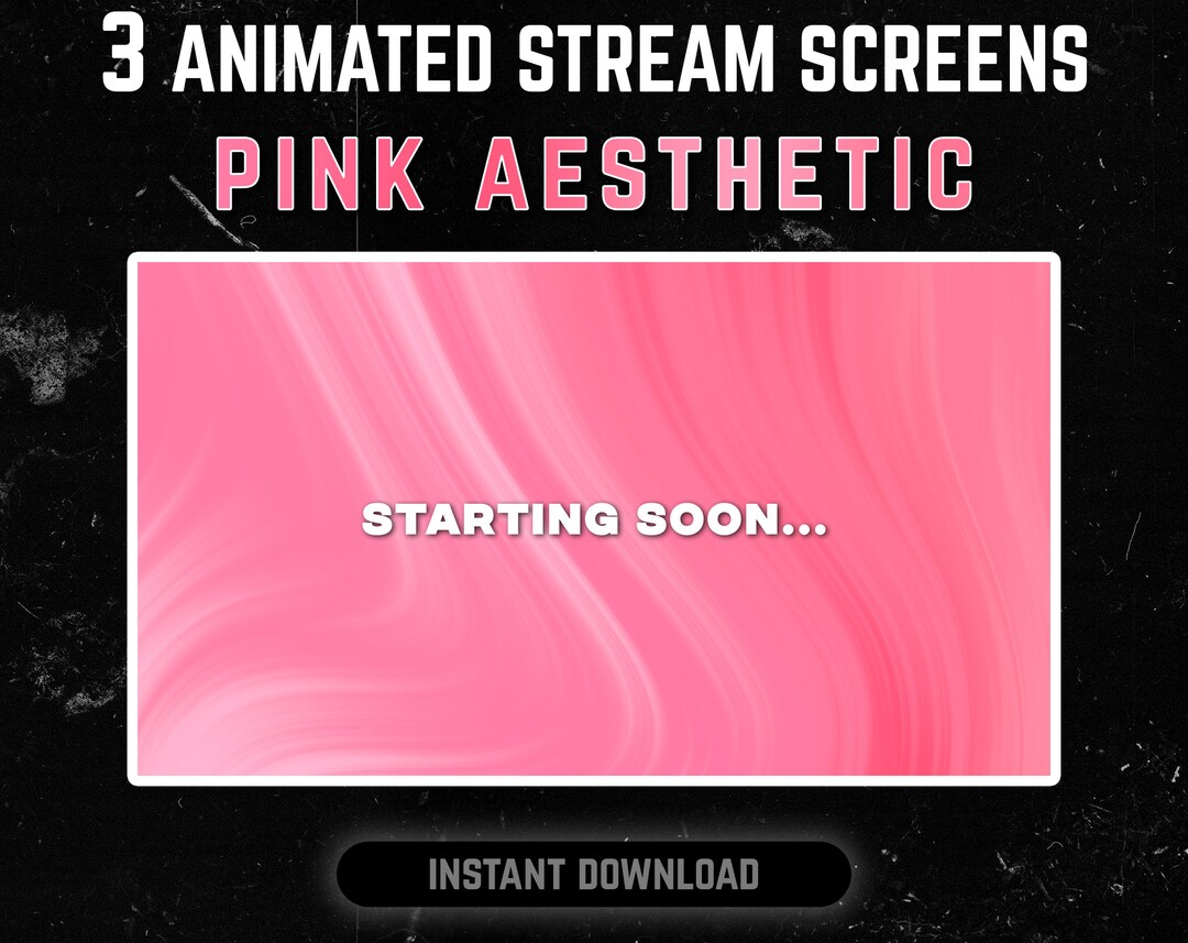 Pinktwitch Overlays - Cute Pink Twitch Panels - Starting Soon - Be ...