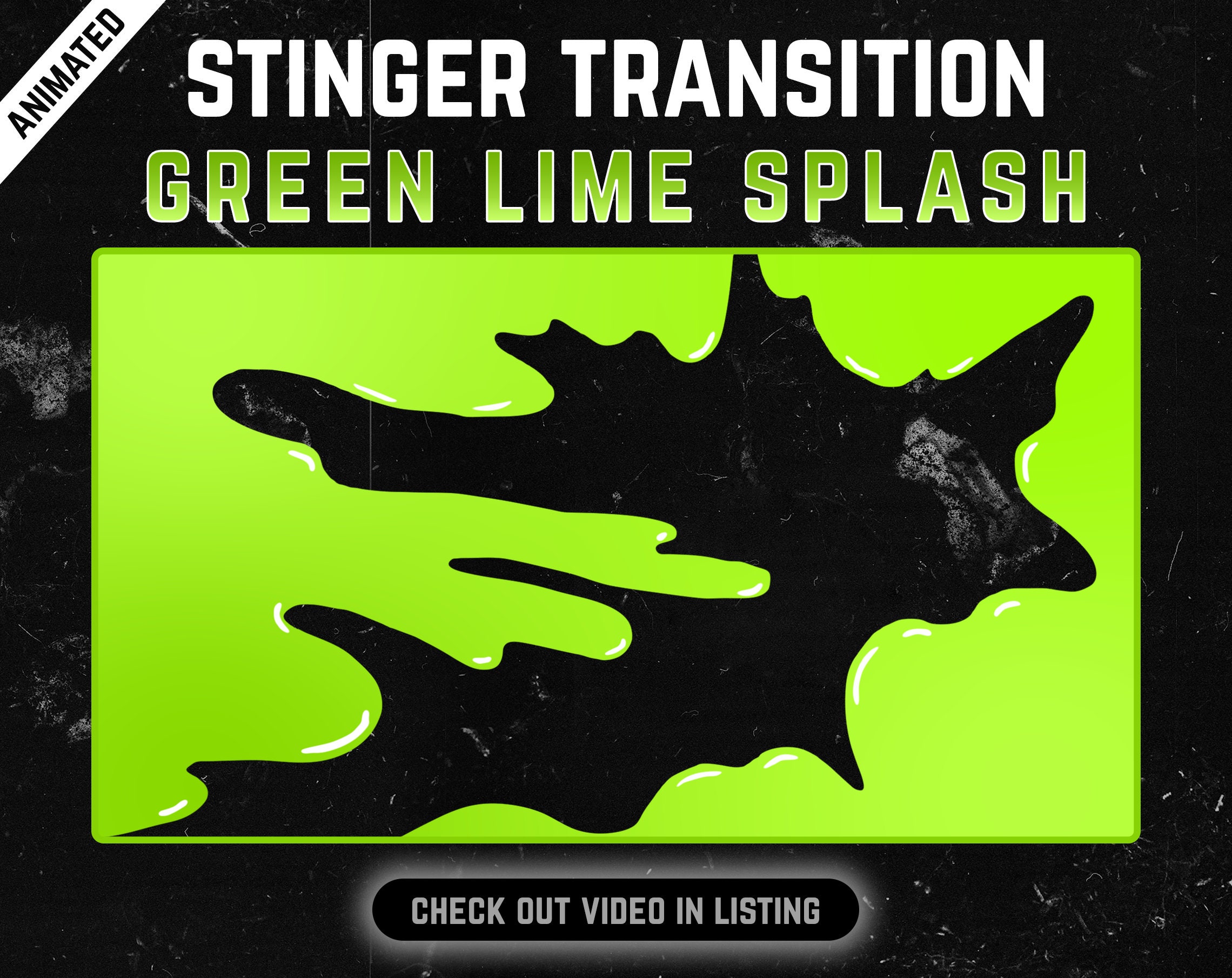 Green Liquid Splash Stinger Transition: Obs/twitch Stream Overlay - Etsy