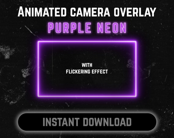 Animated Camera Overlay Purple Neon Webcam Border With | Etsy