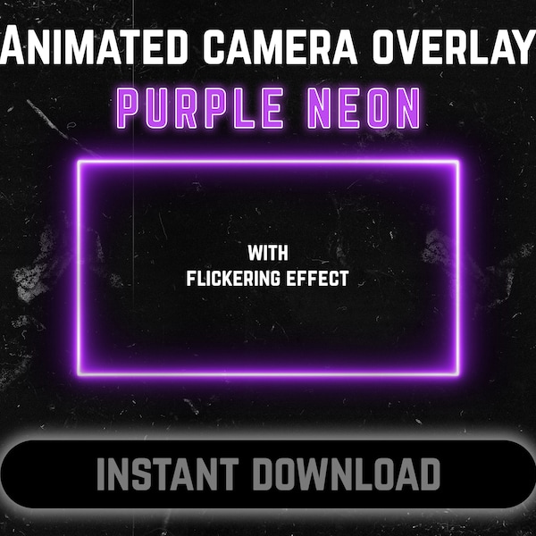 Animated Stream Overlays Neon Twitch Package Camera Border - Etsy
