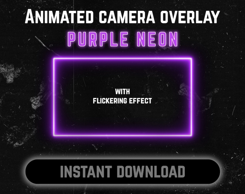 Animated Camera Overlay Purple Neon Webcam Border With | Etsy